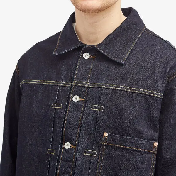 Uniform Bridge Type-1 Denim Trucker Jacket In One Washed - 40% Off